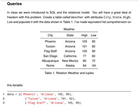 Solved Queries In Class We Were Introduced To SQL And The Chegg Com