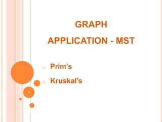 GRAPH APPLICATION MINIMUM SPANNING TREE MST PPTX Computing Technology Computing