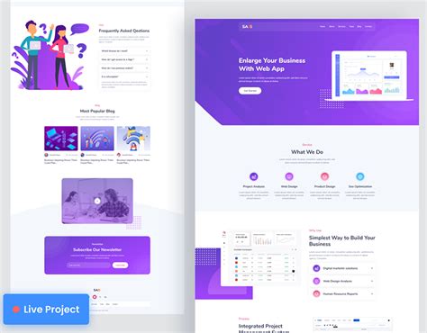 Sass Landing Page Behance