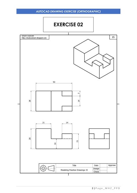Orthographic Drawing Exercises