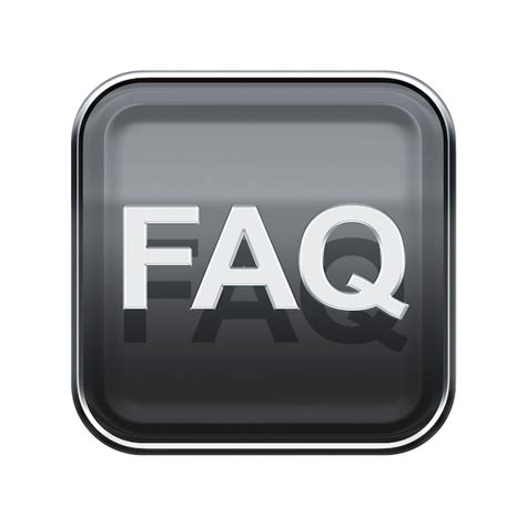 Premium Photo Faq Icon Glossy Grey