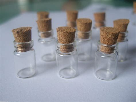 BULK 50 Mini Tiny Clear Glass Bottles With Corks 11x18mm 0 5ml Etsy