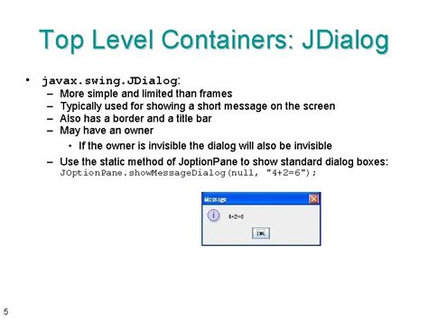 A Quick Java Swing Tutorial 1 Introduction Swing