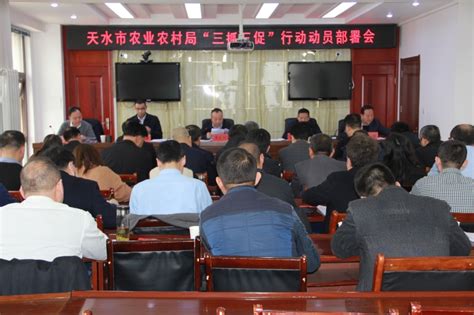天水市农业农村局召开“三抓三促”行动动员部署会图 天水在线