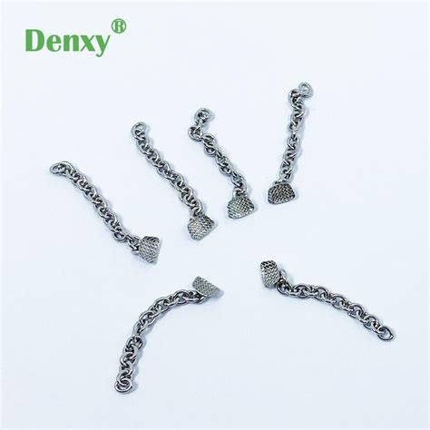 Denxy Quality Dental Orthodontic Lingual Button With Chain Dental Lingual Tracti China