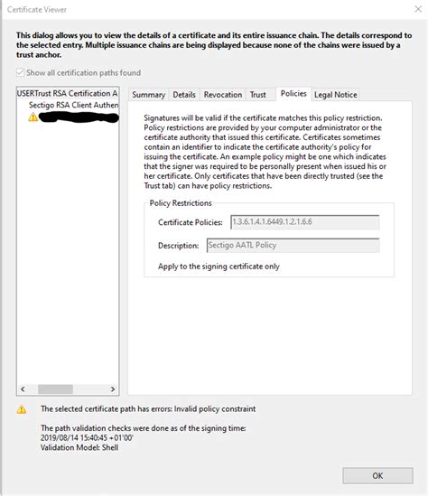 Solved Previously Valid Signing Certificate Shows Invalid Adobe Product Community 10573803