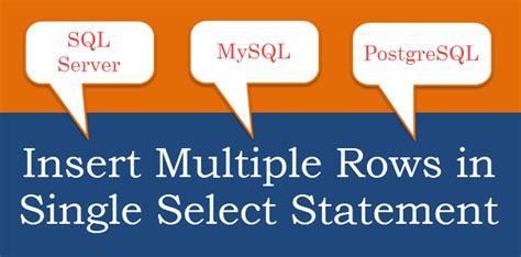 How To Insert Multiple Rows In A Single Sql Query Interview Question
