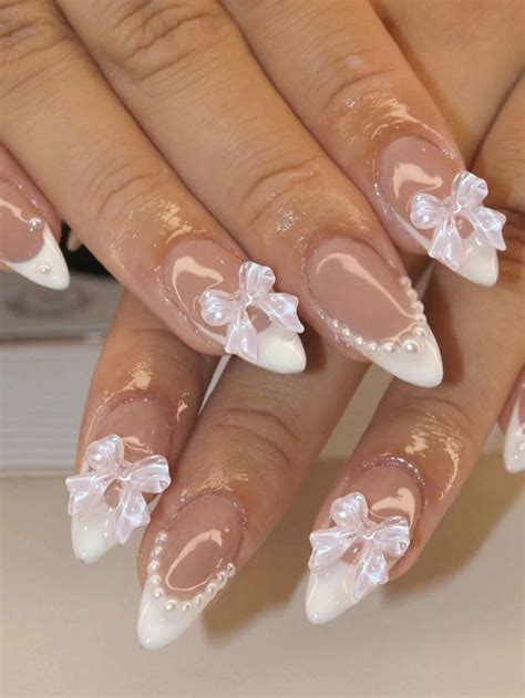 Transform Your Nails With 24pcs Press On Nails Long Almond French