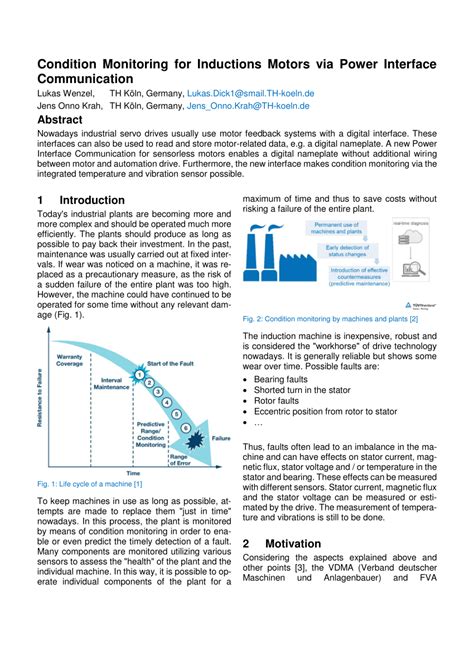 Pdf Condition Monitoring For Inductions Motors Via Power Interface