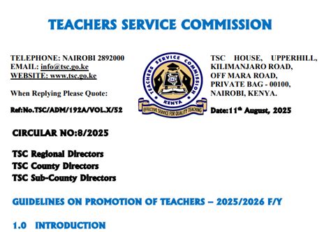 TSC Adds New Documents Teachers Will Present During Promotion Interviews Education Board