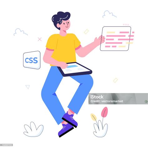 Pack Of Coding And Marketing Flat Illustrations Stock Illustration