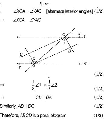 In The Given Figure Two Parallel Lines L And M Are Intersected By A Transversal P CBSE Class