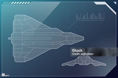 Schéma De Vaisseau Spatial Futuriste Du Hud Panneau De Commande Du Tableau De Bord Radar Du