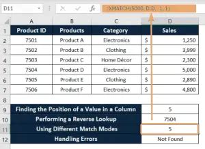 How To Use XMATCH Function In Excel 4 Examples