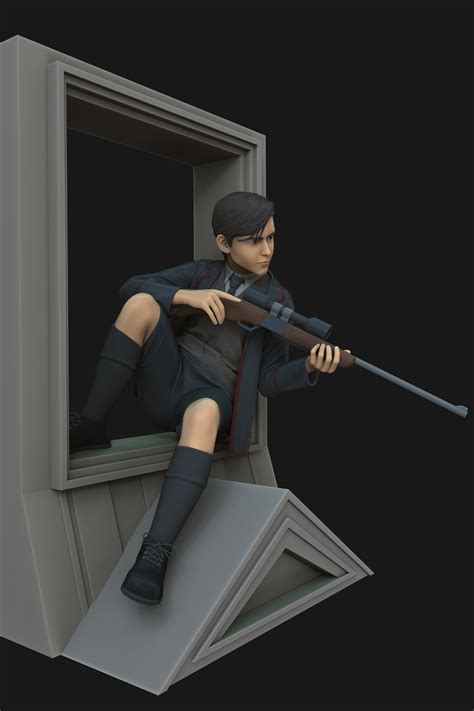 Obj File 5 Five Umbrella Academy Fanart ☂️・model To Download And 3d