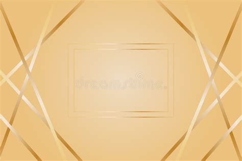 Golden Gradient Background With Oblique Lines On The Edges And A Frame In The Center Background