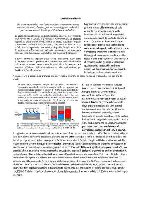 Acciai Inossidabili Per La Bioingegneria Docsity
