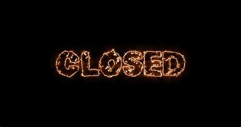 Closed Burning Text Animation With Realistic Fire Text Alpha Channel