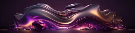 Premium Photo Metallic Abstract Wavy Liquid Background Layout Design Tech Innovation