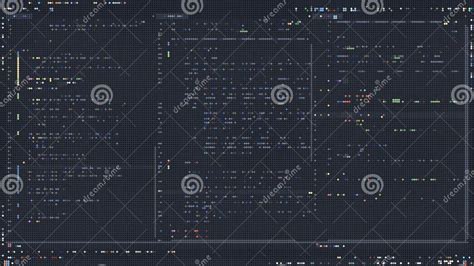 Programming Console With Dark Background Coding Vector Illustration
