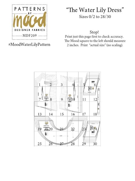 Mdf209 Water Lily Pattern Pdf Clothing Fashion Mdf209 Water Lily Pattern Pdf Clothing Fashion