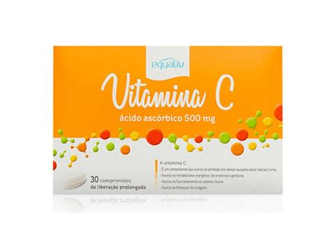 Vitamina C 500mg 30 Comprimidos Equaliv Fikafit