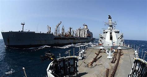 Hms Somerset Takes On Fuel From Usns Laramie Imgur