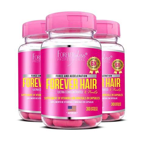 Kit 3 Forever Hair Forever Liss 30capsulas Cada Combotratamento De