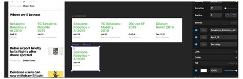 framer x techcrunch mobile site prototype with no code titanas ui