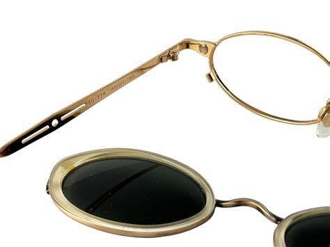 Vintage Takumi Magnetic Gold Cat Eye Sunglasses 1980s Made In Japan