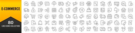 Premium Vector Ecommerce Line Icons Collection Big Ui Icon Set In A