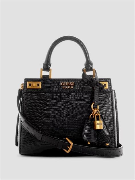 Женская сумка Guess Katey Lizard искусственная кожа, черная - купить в ...