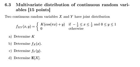 solved 6 3 multivariate distribution of continuous random