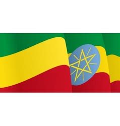 Ethiopian Waving Flag Royalty Free Vector Image