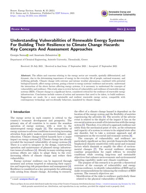Pdf Understanding Vulnerabilities Of Renewable Energy Systems For Building Their Resilience To