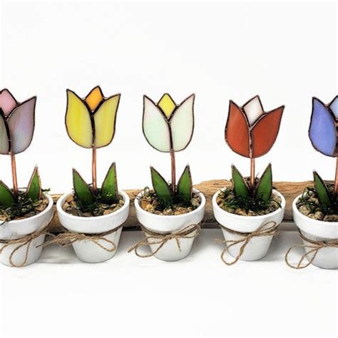 Stained Glass Flower Etsy