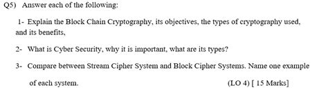 Solved Explain The Block Chain Cryptography Its Chegg