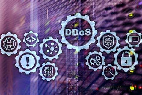 Tecnologia De Ataque Cibernético Ddos Conceito De Rede De Proteção E Internet Fundo De