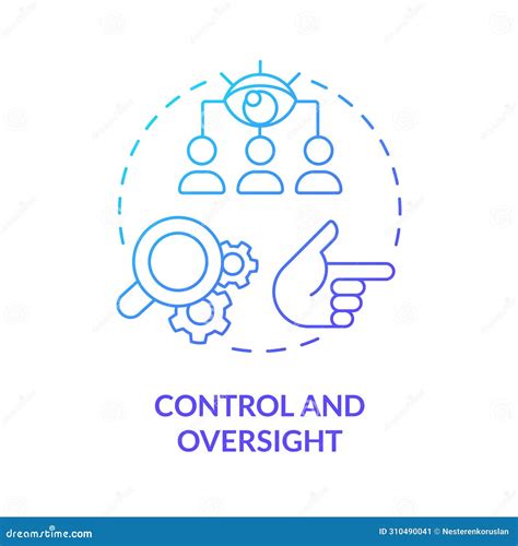 Control And Oversight Blue Gradient Concept Icon Stock Vector