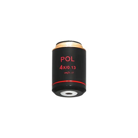 4x Infinity Corrected Achromatic Pol Polarizing Microscope Objective
