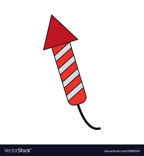 Firework Rocket Isolated Royalty Free Vector Image