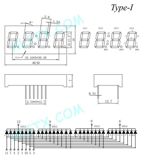 AW Inch White Digit CC LED Segment Display XLITX Technology