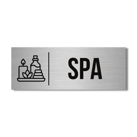 TABLICZKA SPA 30x10CM PIKTOGRAM DRUK UV ALUMINUM NAPIS DO HOTELU SALONU