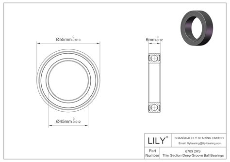 6709 2rs | Thin Section Ball Bearings | LILY Bearing