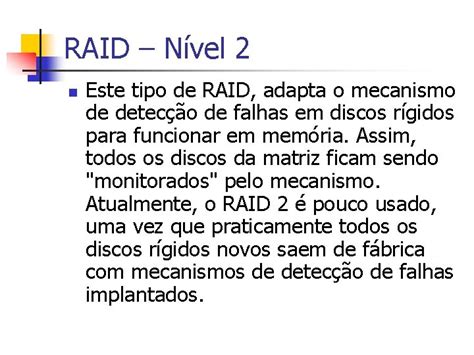Sistemas Operacionais 6 Tecnologia Raid Prof M Sc