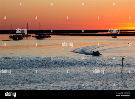 Beautiful Sunset At Ria Formosa Marshlands Stock Photo Alamy