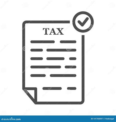 Tax Payment Outline Icon Linear Style Sign For Mobile Concept And Web Design Stock Vector