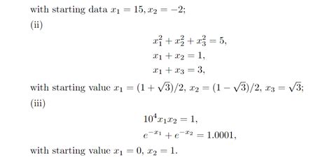 5 Solve The Following Nonlinear Systems By Using