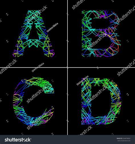 Vector Illustration Letters English Alphabet Stock Vector Royalty Free