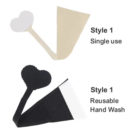 Women Reusable Adhesive Thong C String Thong Invisible Panty Heart
